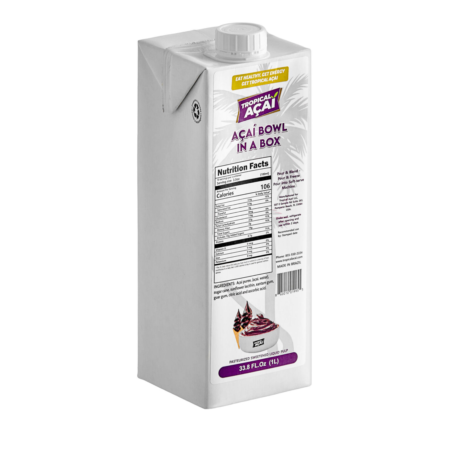 Flüssige Acai Bowl im Tetra-Pack (12x1L) – Sofort einsatzbereit